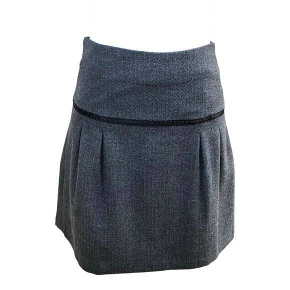 NAF NAF | Skirts | Naf Naf Skirt Drop Waist Gray Herringbone 342 | Poshmark